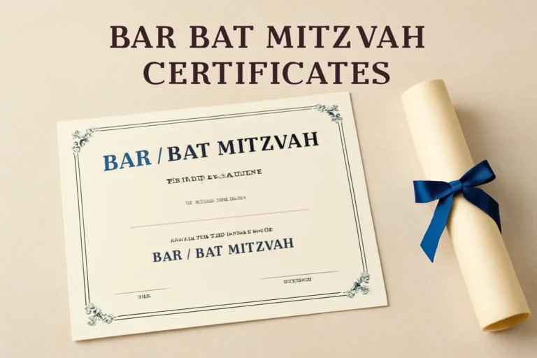 Bar Bat Mitzvah Certificates: Guía completa para diseñar, personalizar ...