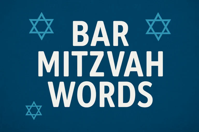 Bar Mitzvah Words: Essential Phrases for Bar Mitzvah Speeches and Blessings
