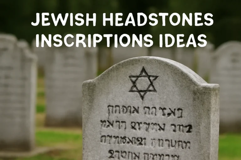 Hebrew Headstone Inscriptions: Meanings, Transliteration, and Examples